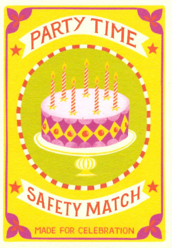 MINI GREETING CARD Party Time BIRTHDAY LITHO BLANK PRINTER JOHNSON – We ...